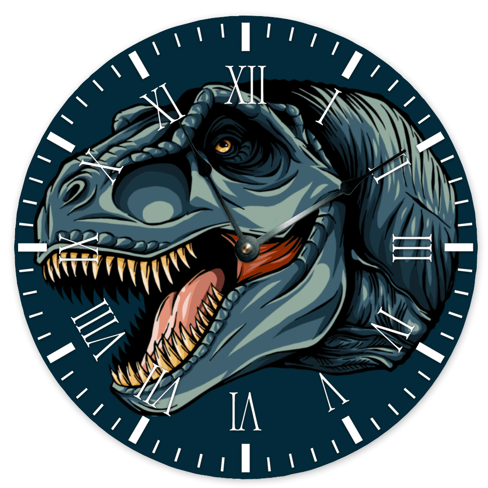 15 Inch T-Rex Wall Art Clock Jurassic Studio
